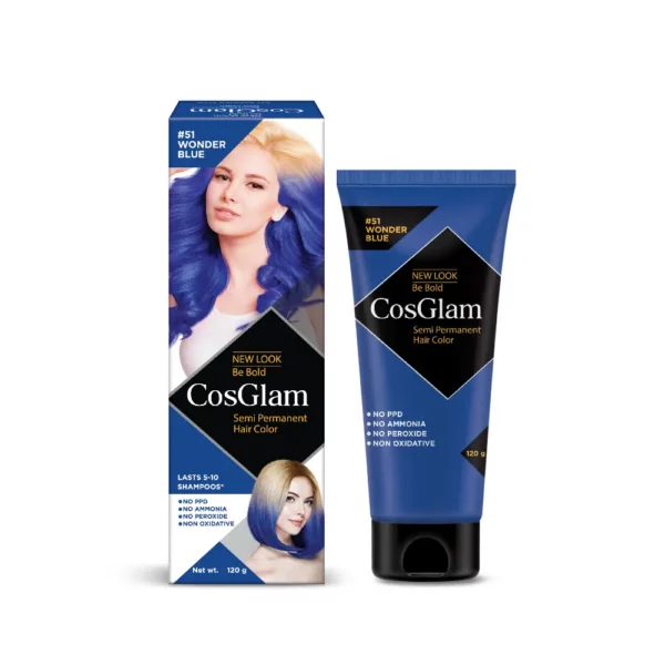 Cosglam Semi Permanent Hair Color Wonder Blue | Ammonia-Free